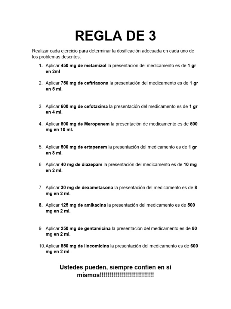 REGLA DE 3 | PDF