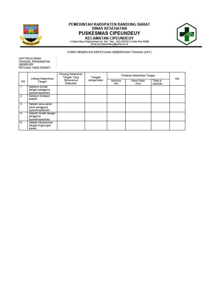 Form Observasi KKT | PDF