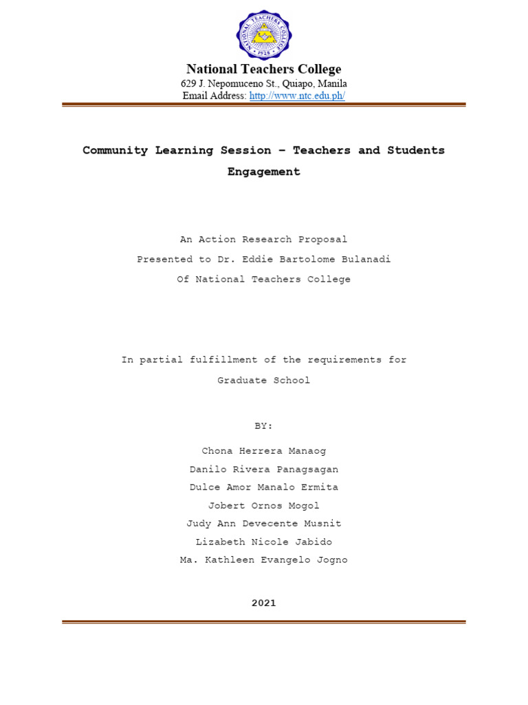 Action Research Title | PDF