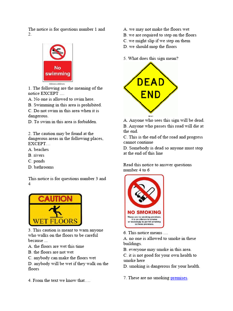 Soal Latihan Notice | PDF