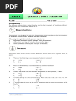 Lesson 15 Definition and Translation of Variation Statement | PDF | Variable (Mathematics ...