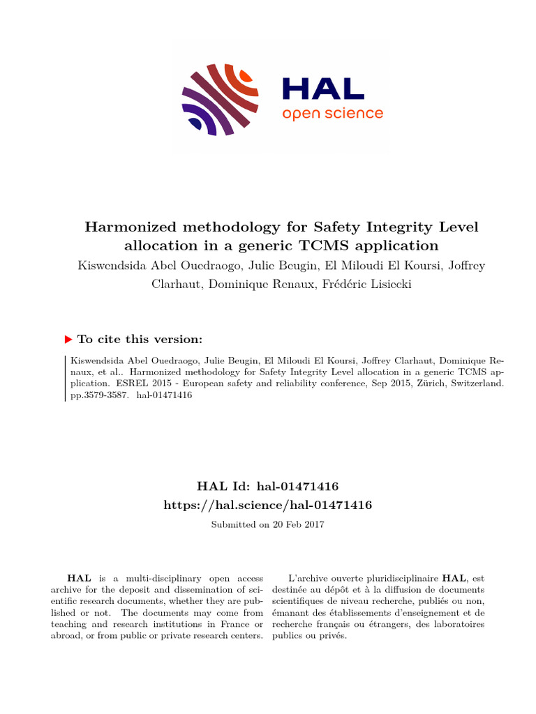 Harmonized Methodology For Safety Integrity Level Allocation in A ...