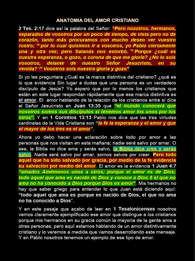 Amor Cristiano: La Evidencia de la Fe | PDF