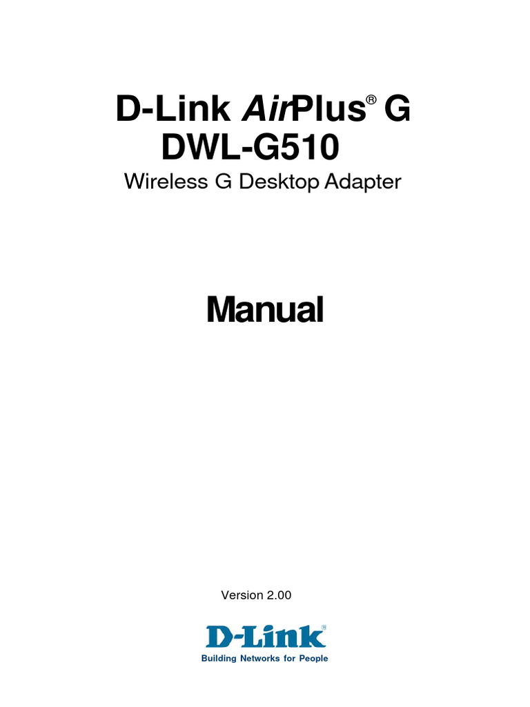 DWL G510 Man v2 00 en Uk | PDF | Wireless Lan | Ieee 802.11