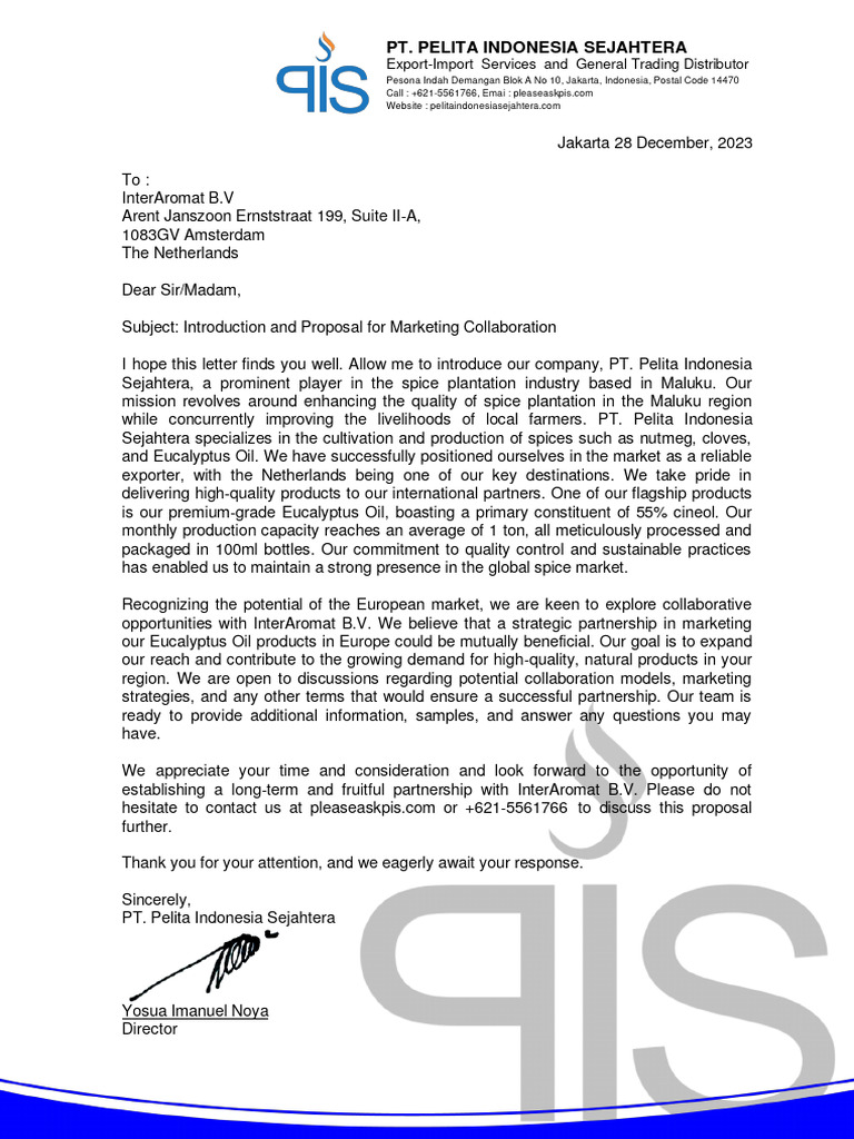 Contoh Introduction Letter | PDF