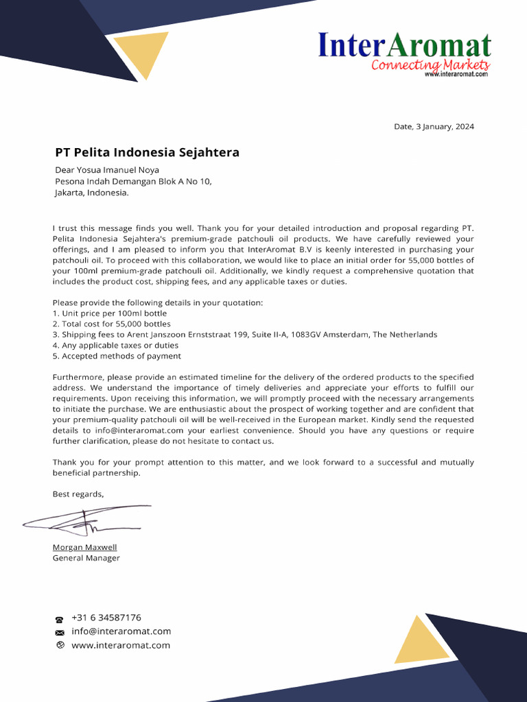 Contoh Inquiry Letter | PDF