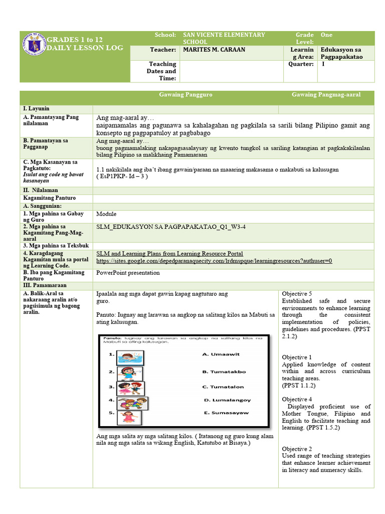 Lesson Plan_esp Cot q1 | PDF