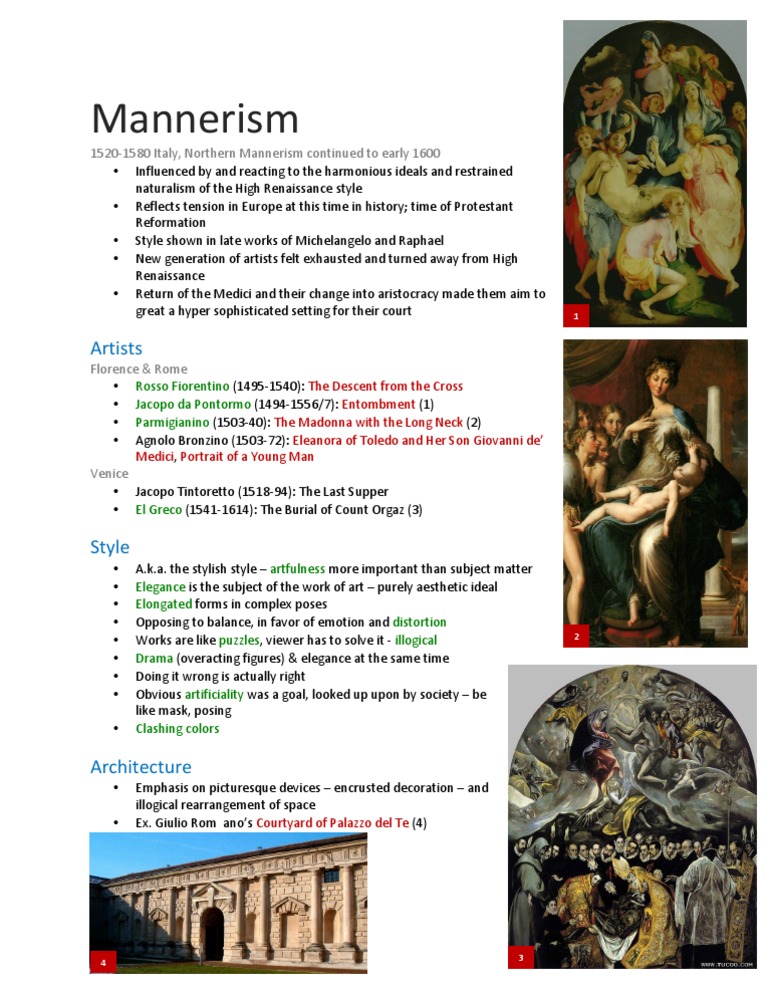 Mannerism | PDF | Art
