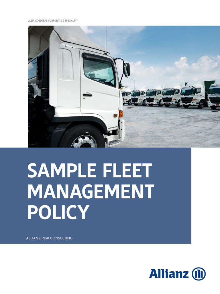 ARC Sample Fleet Management Policy | PDF | Traffic Collision | Driving