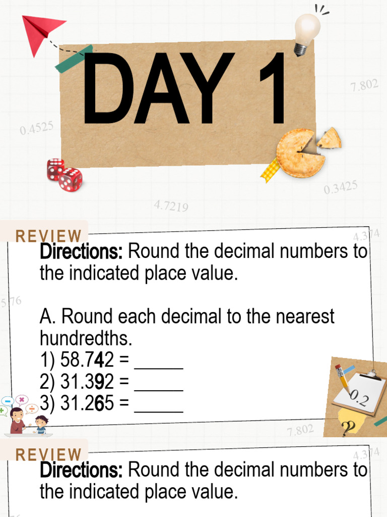 Rounding and Comparing Decimals | PDF