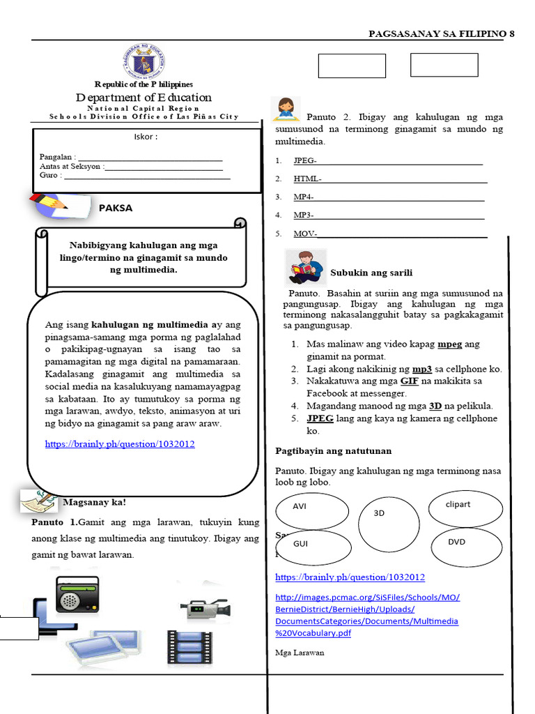 Worksheet 3RD Quarter | PDF