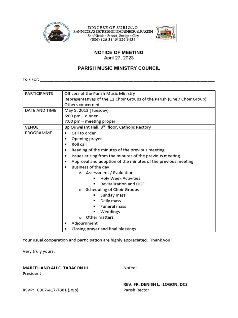 Notice of Meeting Final | PDF