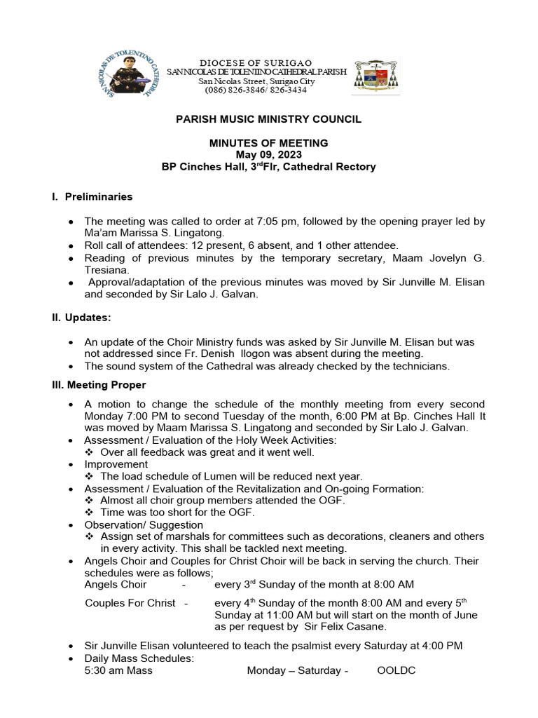 PMMC Minuted May 9, 2023 | PDF