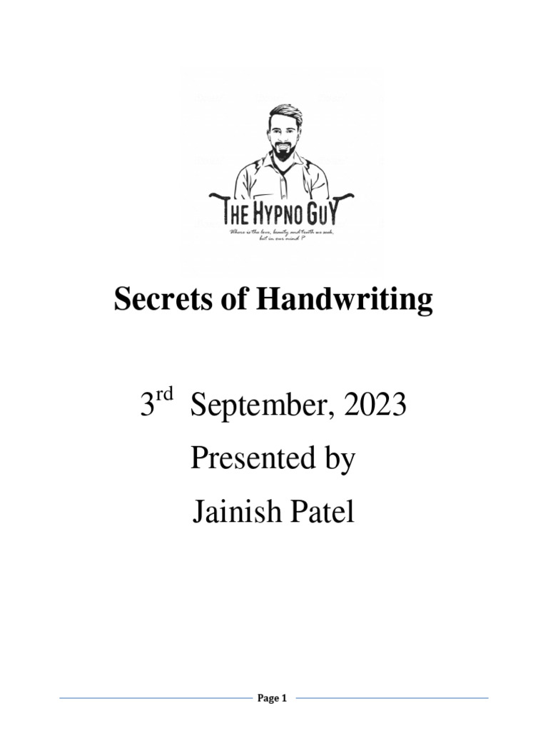 Handwriting | PDF