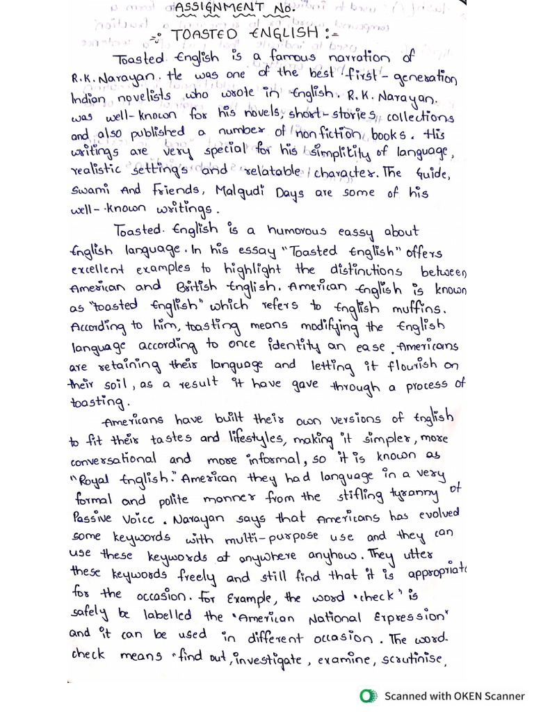 Toasted English | PDF