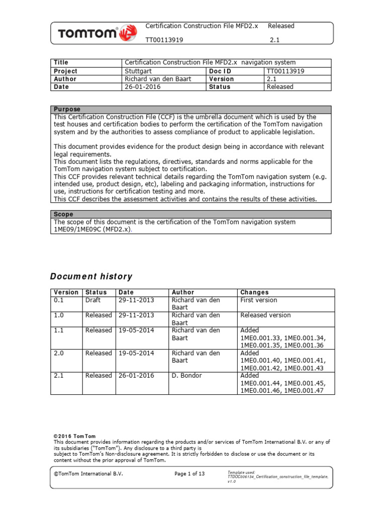Manual - 1ME09 - Rev1 TOMTOM | PDF