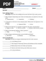 Ecology Practice Questions and Answers | PDF | Ecosystem | Ecological Niche