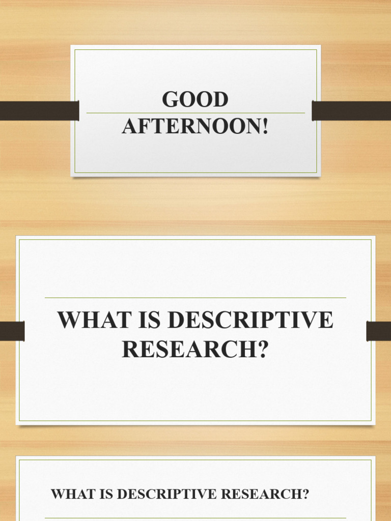 Descriptive Research | PDF | Science | Cognition