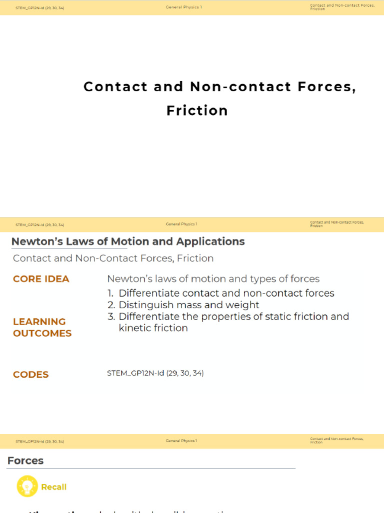 Q2 - Gen Physics - Types of Forces | PDF