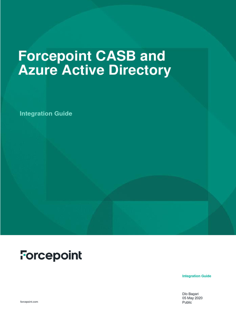 Forcepoint Casb And Azure Active Directory Integration Guide Pdf