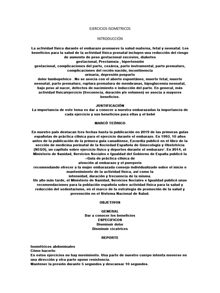 Ejercicios Isometricos | PDF