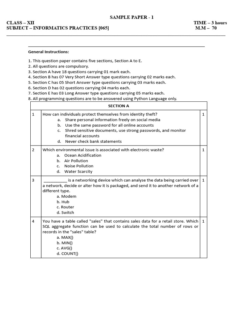 Ip SQP 1 | PDF | Teaching Methods & Materials | Computers