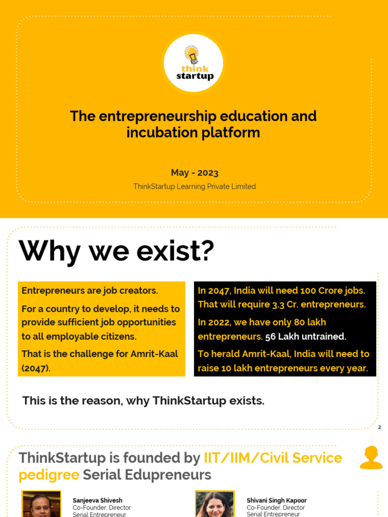 ThinkStartup Profile 202305 | PDF