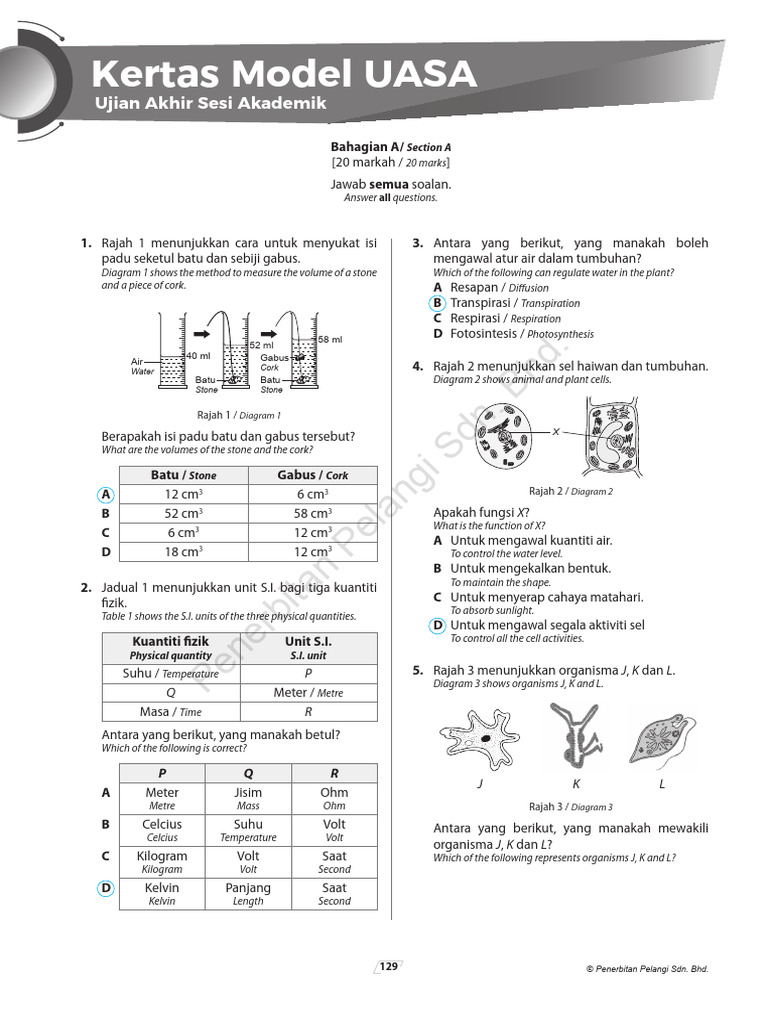 12 Kertas Model UASA | PDF
