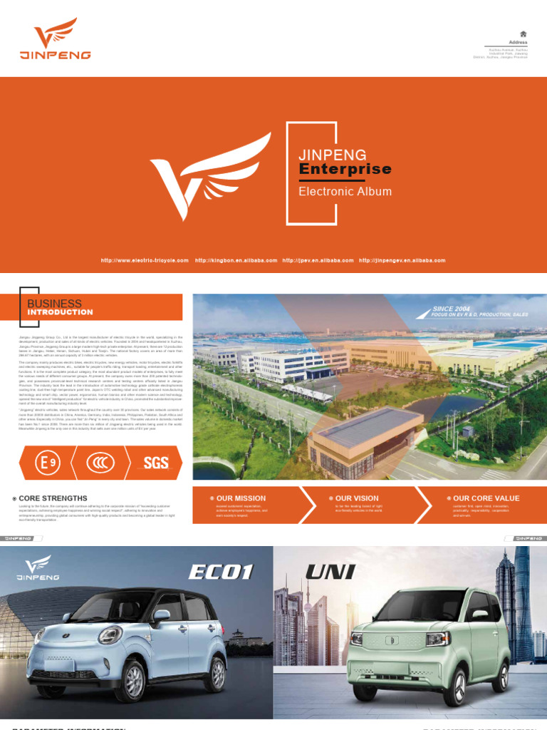 Jinpeng EV Catalog (2022-B22 | PDF
