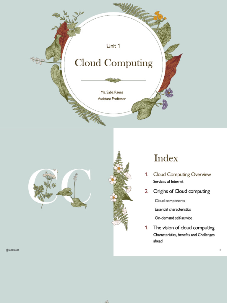Cloud Computing UNIT1 | PDF