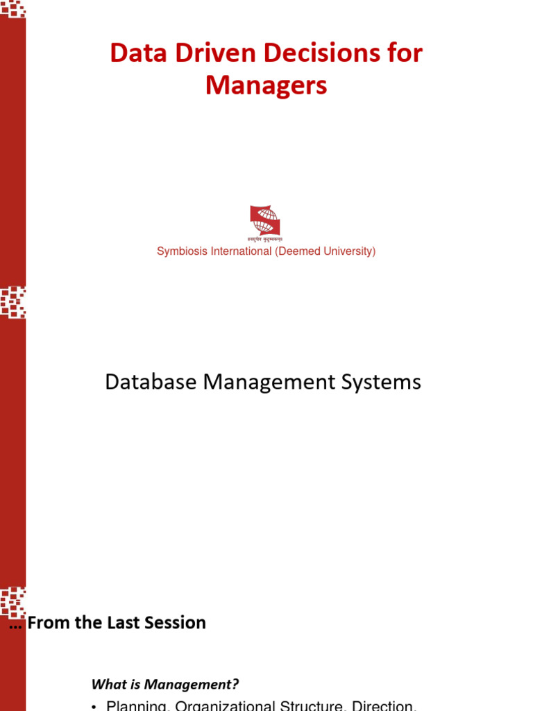 Session 4 Database Management Systems | PDF Session 4 Database Management Systems | PDF