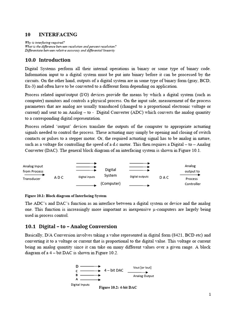 Interfacing ADC-DAC | PDF