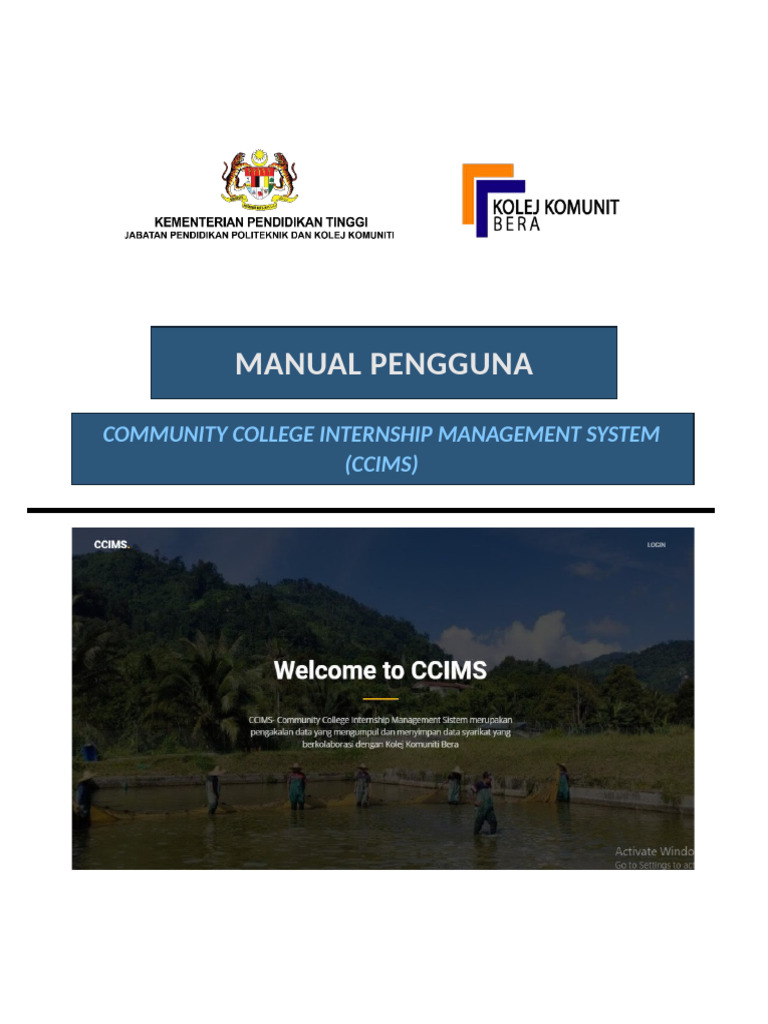 Manual Pengguna CCIMS | PDF