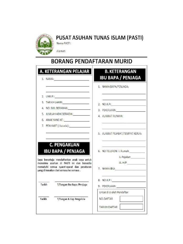Borang Pasti | PDF