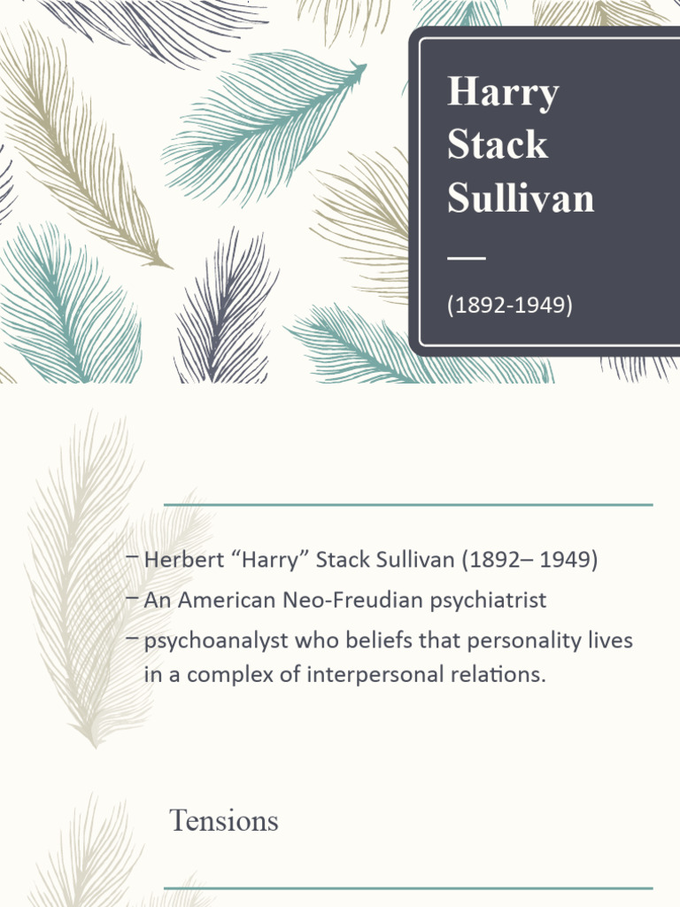 Harry Stack Sullivan | PDF