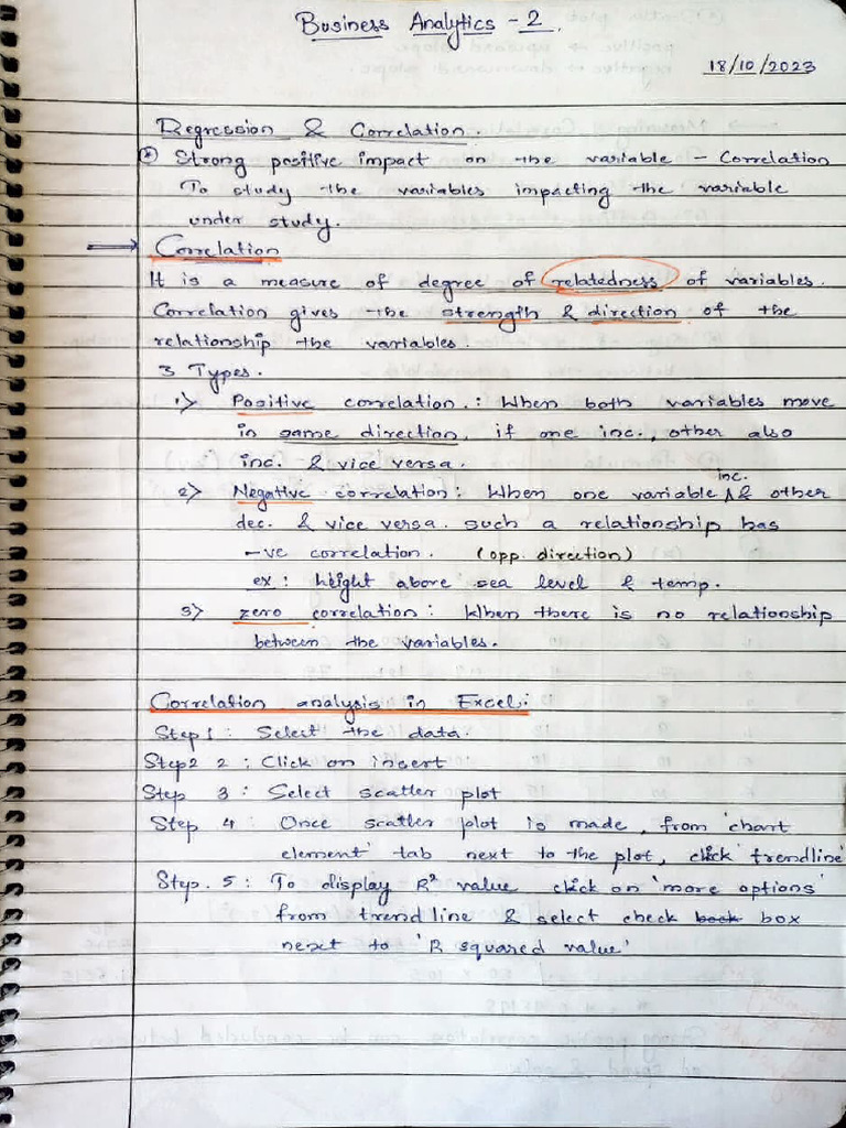 Coef. of Correlation and Linear Bivariate Regression Analysis | PDF | Regression Analysis ...