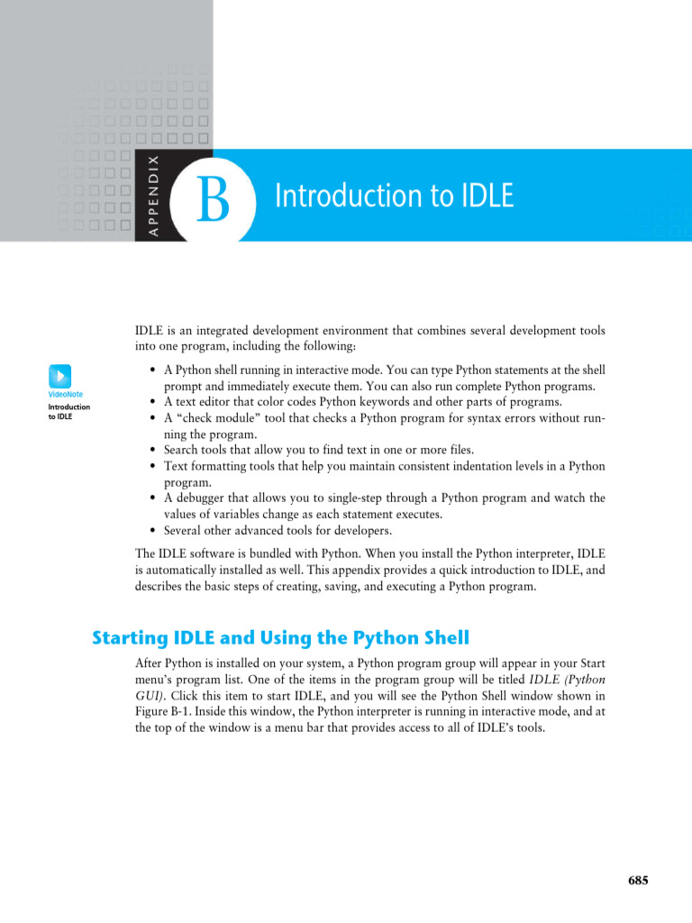 Introduction To IDLE | PDF
