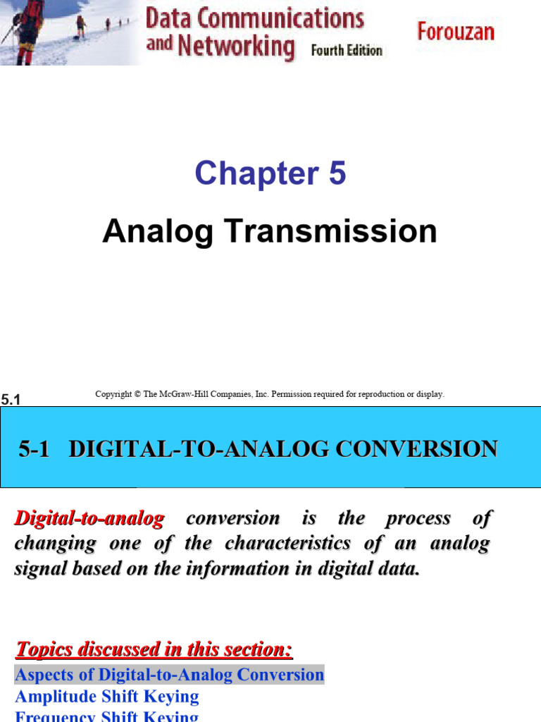 Chapter 05 Analog Transmission | PDF | Modulation | Broadcast Engineering