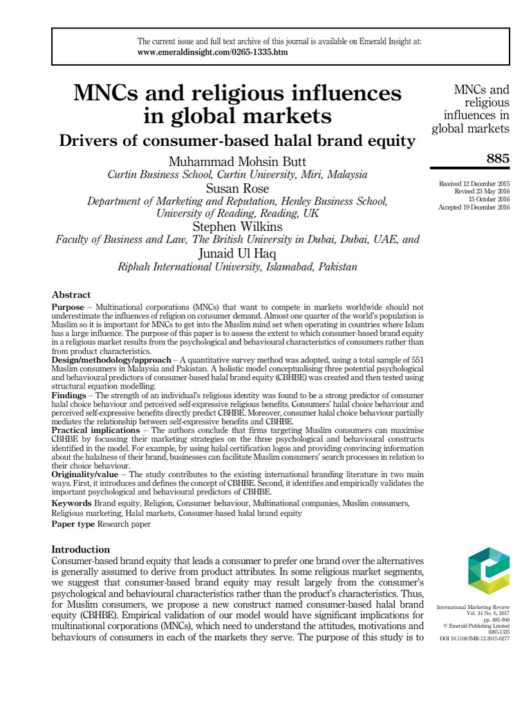 MNCs and Religious Influences in Global Markets | PDF