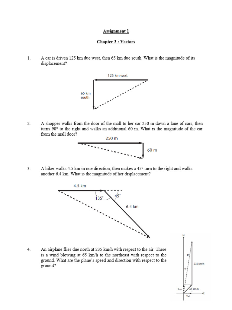 Assignment 1 Vectors | PDF Assignment 1 Vectors | PDF