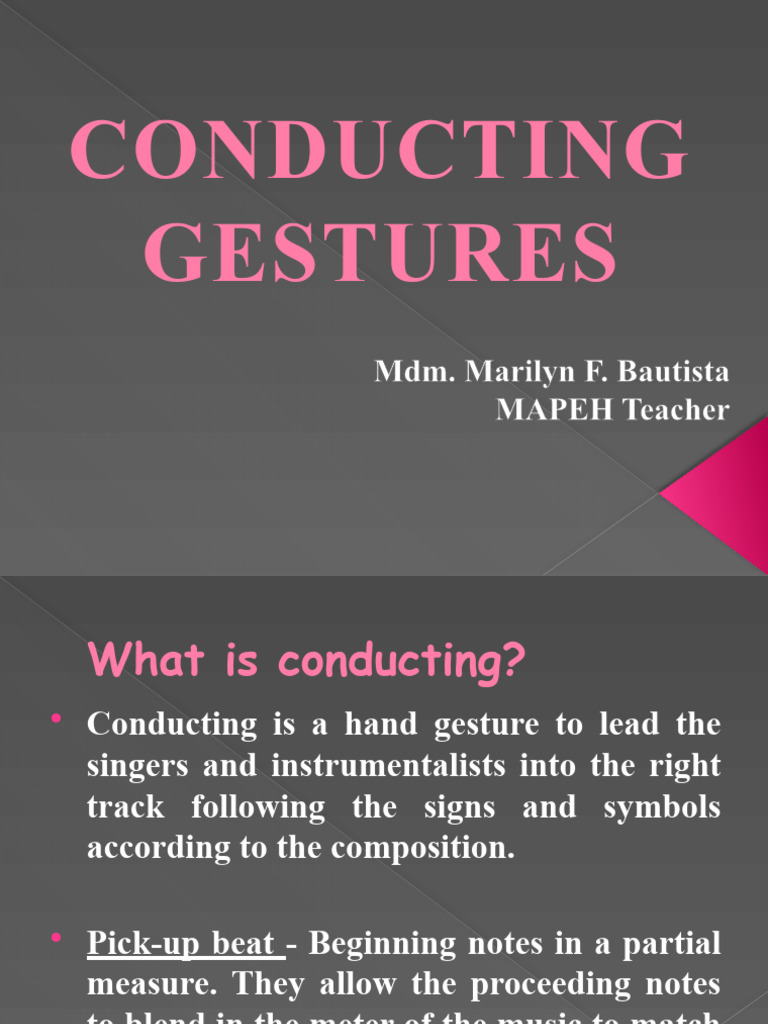 Conducting Gestures and Time Signatures | PDF