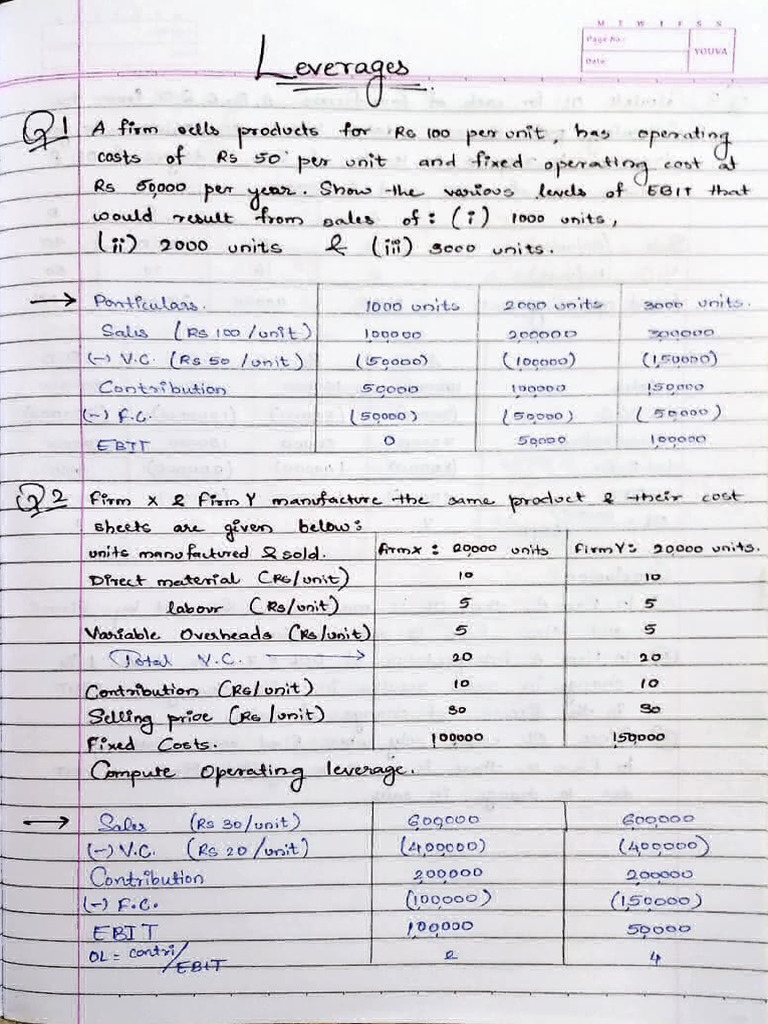 Leverages | PDF | Business | Financial Economics