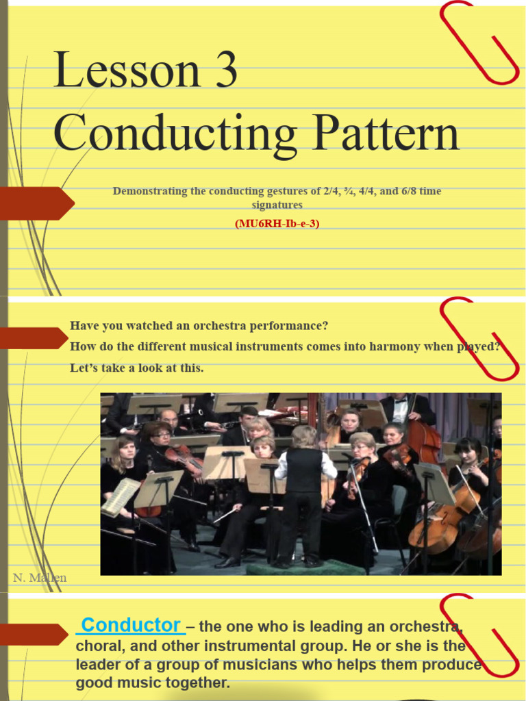 Lesson 3 Conducting Pattern | PDF