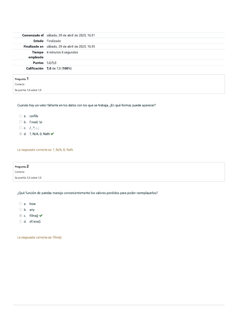 Quiz 4 Modulo 2 | PDF