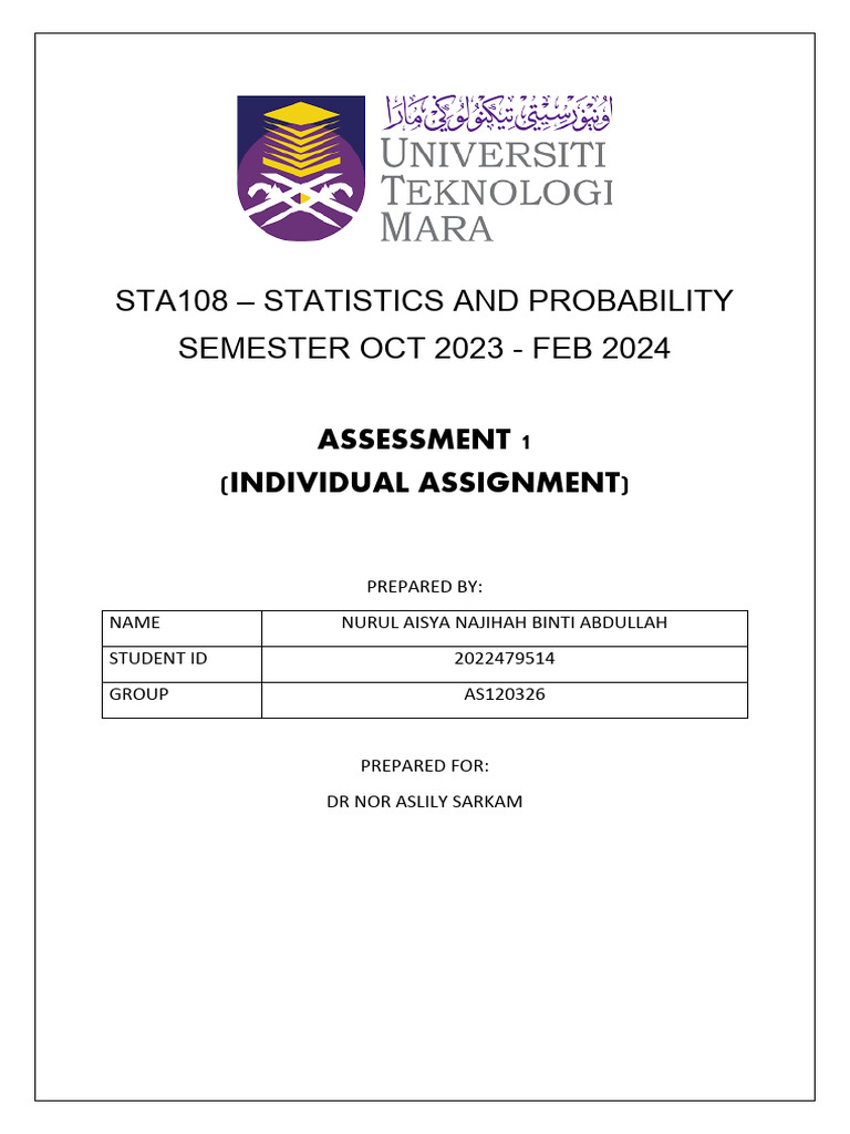 ASSESMENT STA108 | PDF