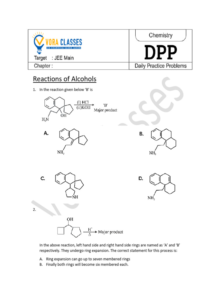 Top PYQ Organic Chemistry | PDF