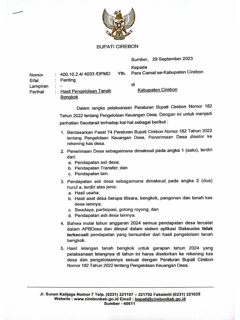 DPMD 4033 Pengelolaan Bengkok | PDF