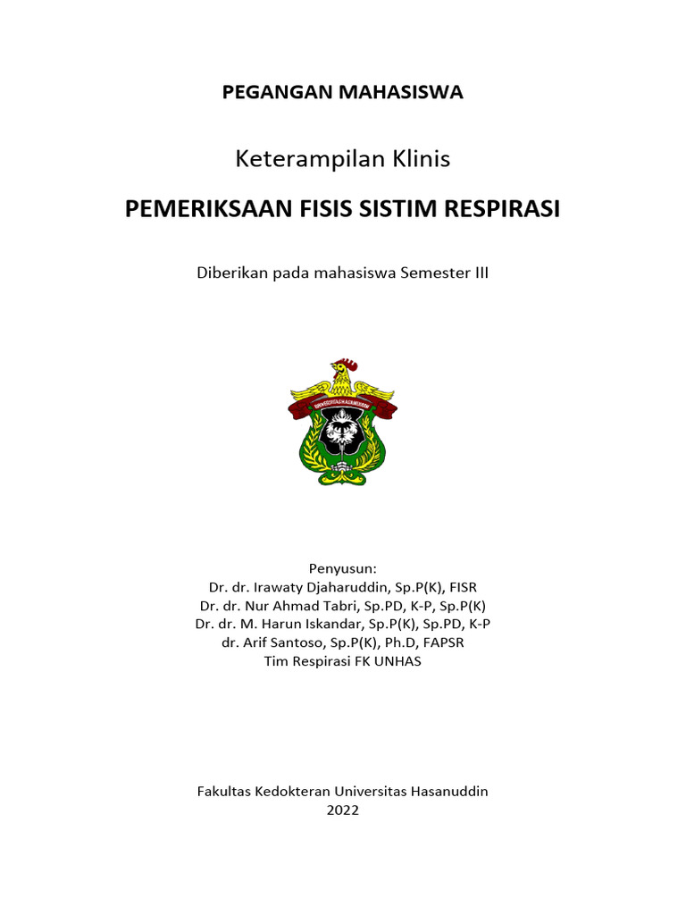 Panduan Pemeriksaan Fisis Respirasi | PDF | Kesehatan Holistik