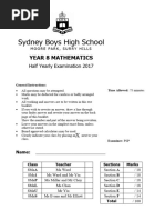 Mathex Questions Year 8 2023 Final For Printing | PDF