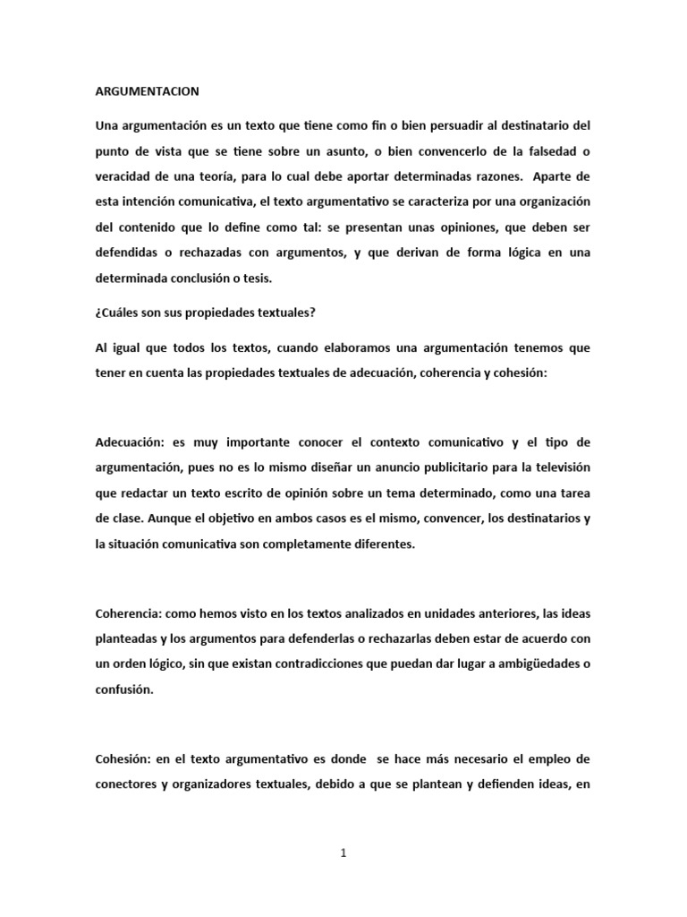 ARGUMENTACION | PDF